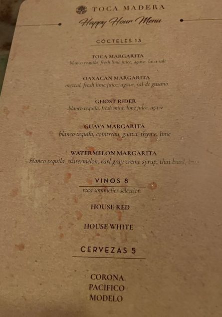 Toca Madera — Dinner at Happy-Hour Prices – Las Vegas Advisor