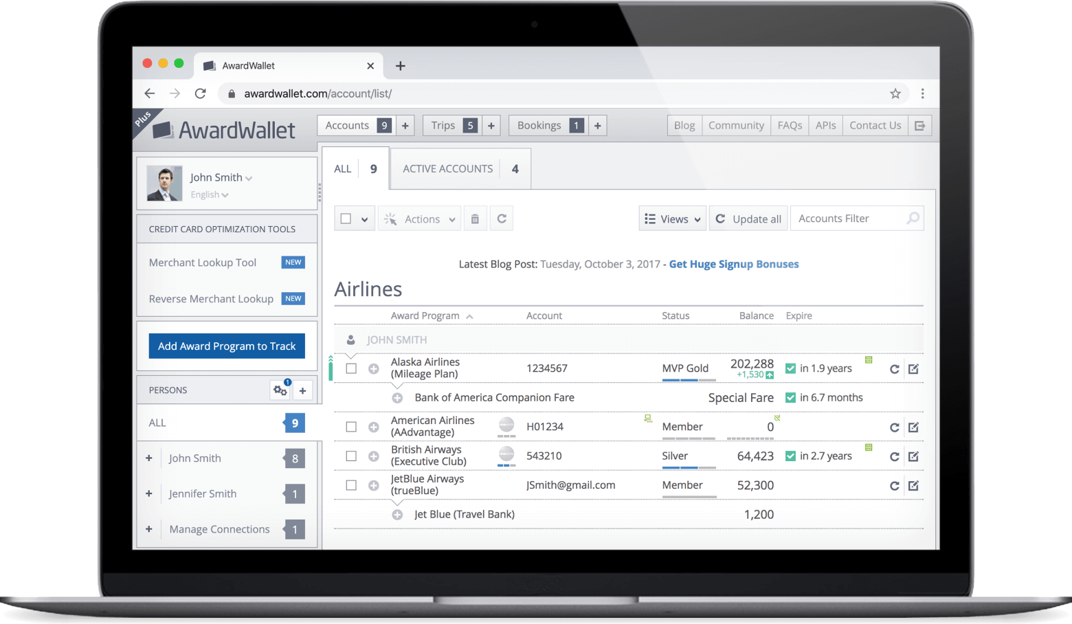 A Tool To Track Your Points - Award Wallet - LVA Travel